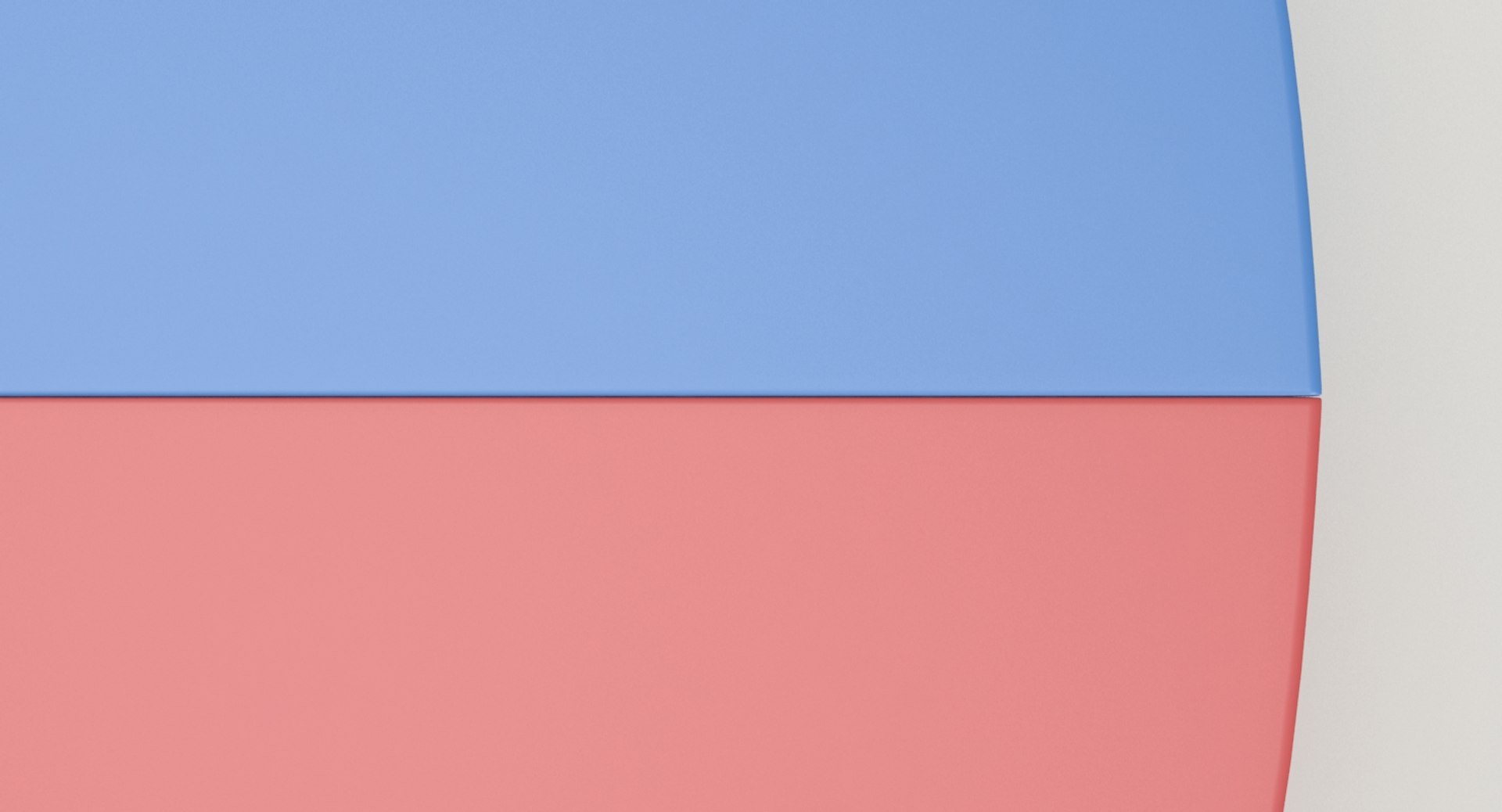 3d pie chart half red blue