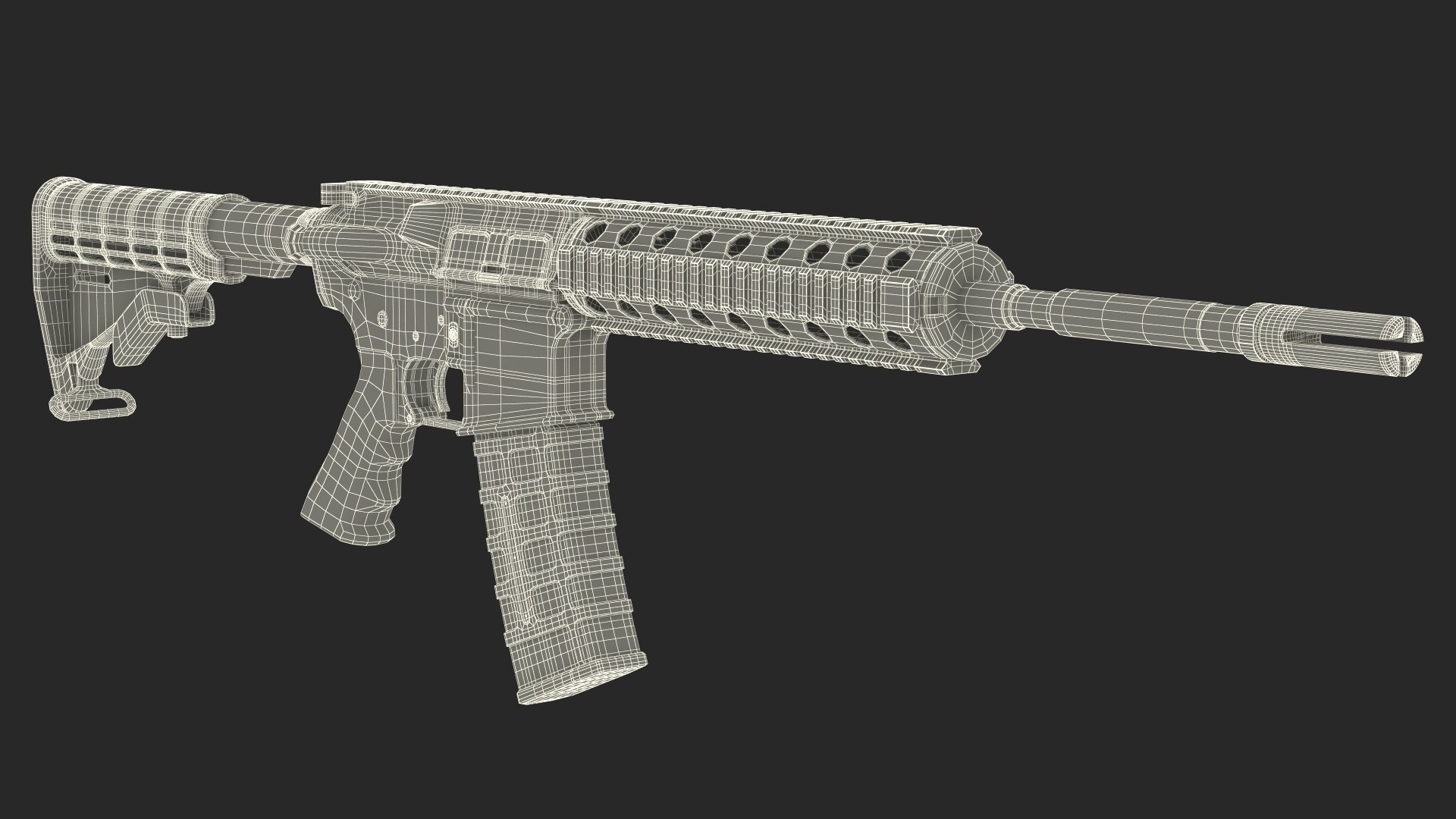 AR-15 Tactical Rifle Model - TurboSquid 2212267