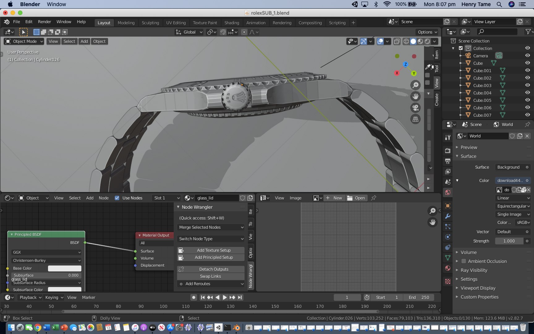 Rolex submariner date watch 3D model - TurboSquid 1541366