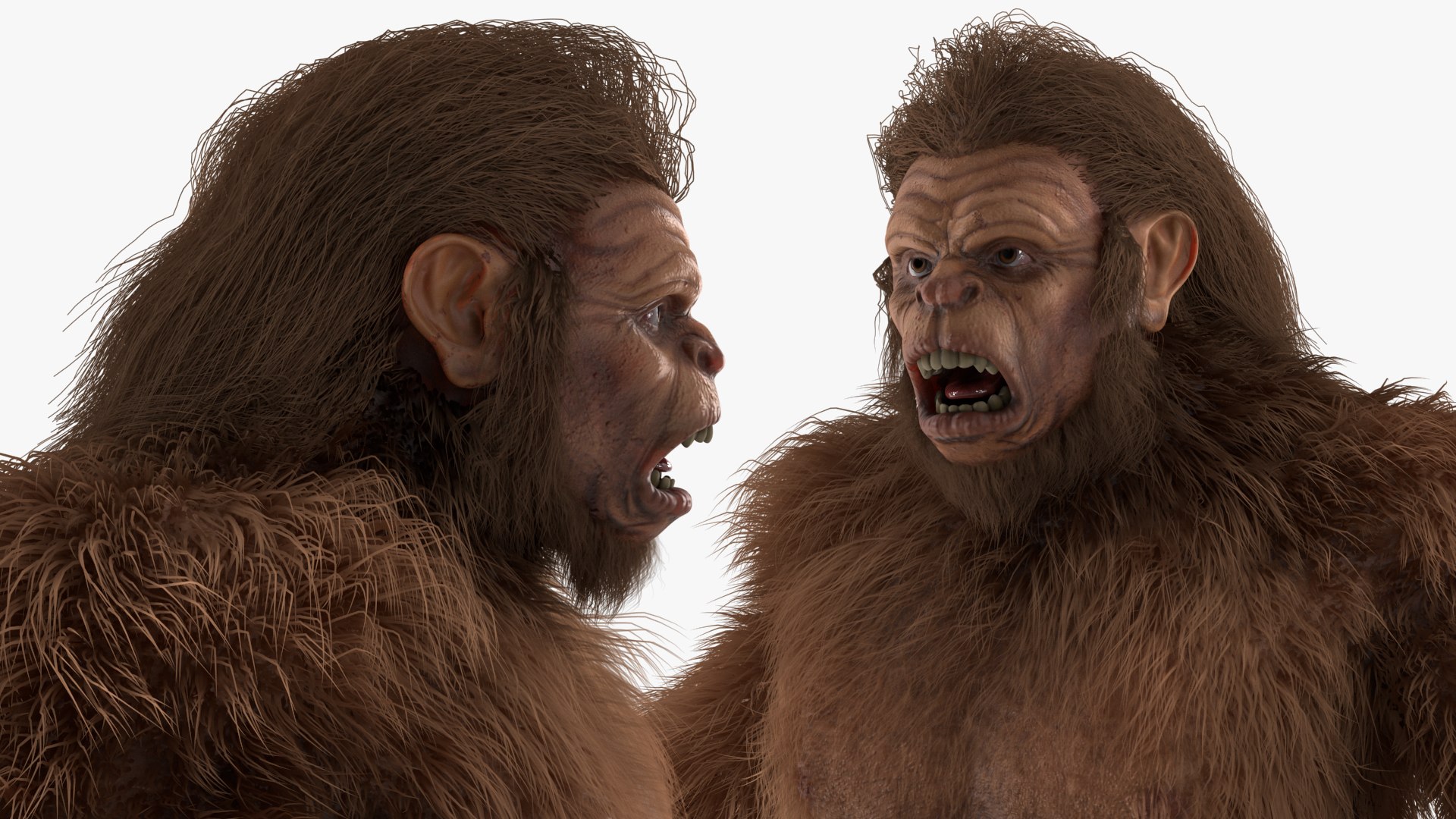 Mythical Creature Bigfoot A-pose Fur Model - TurboSquid 2005973