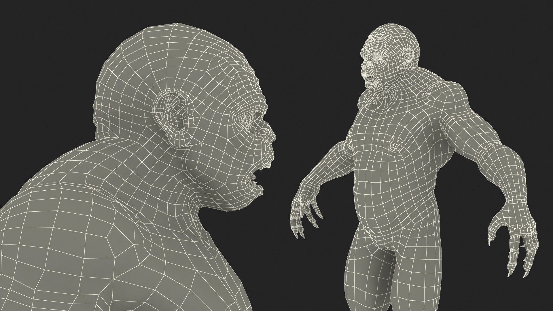 Mythical Creature Bigfoot A-pose Fur Model - TurboSquid 2005973