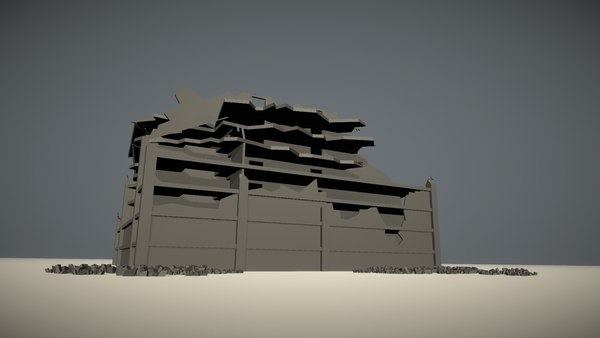 Destroyed building 3D model - TurboSquid 1669987