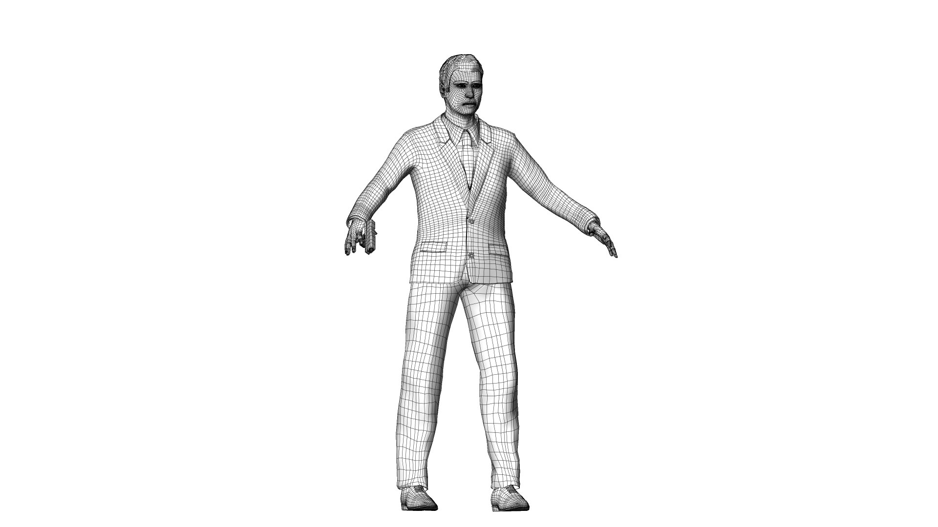 3D Man With Suit - TurboSquid 1866491