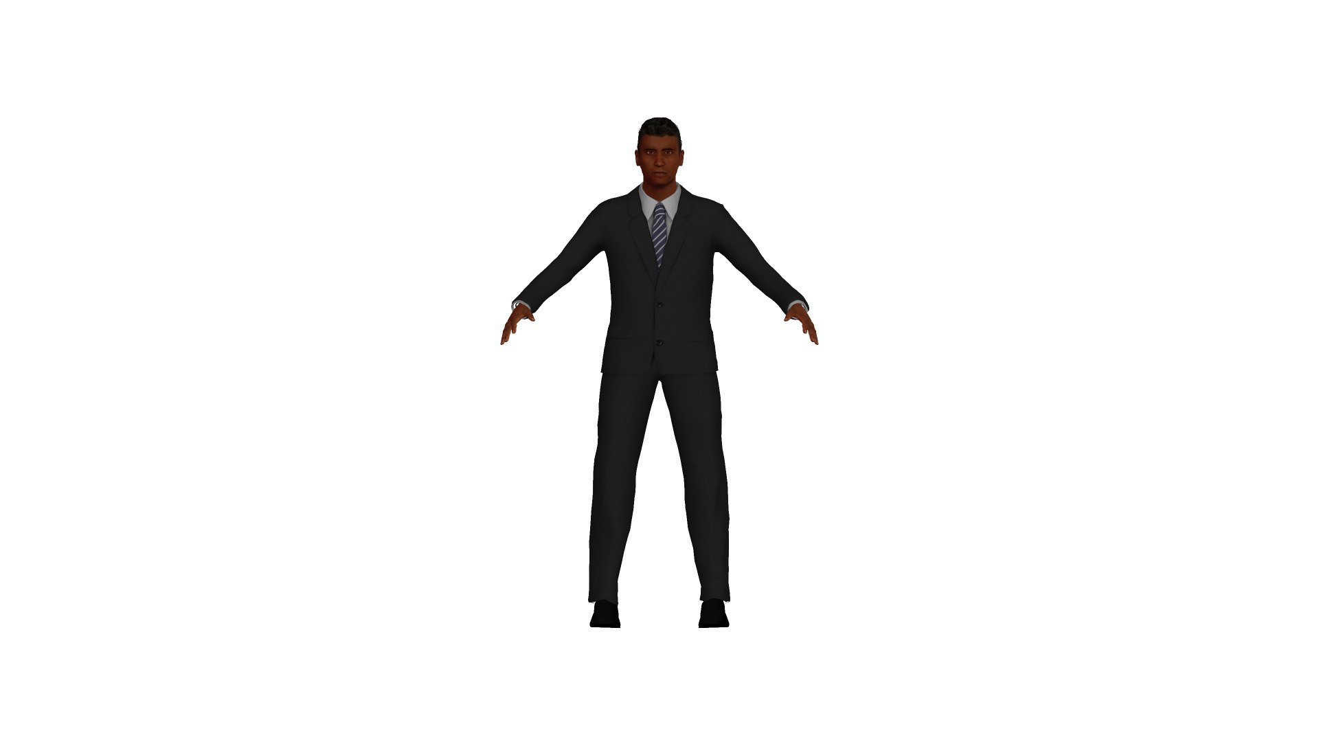 3D Man With Suit - TurboSquid 1866491