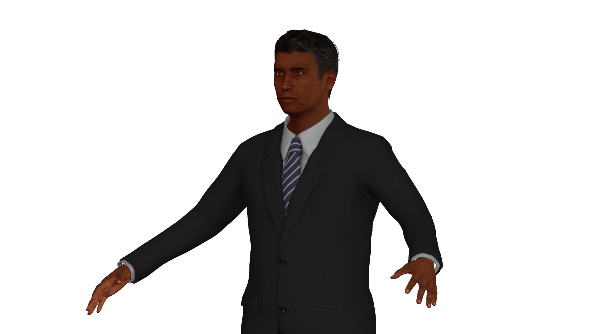 3D Man With Suit - TurboSquid 1866491