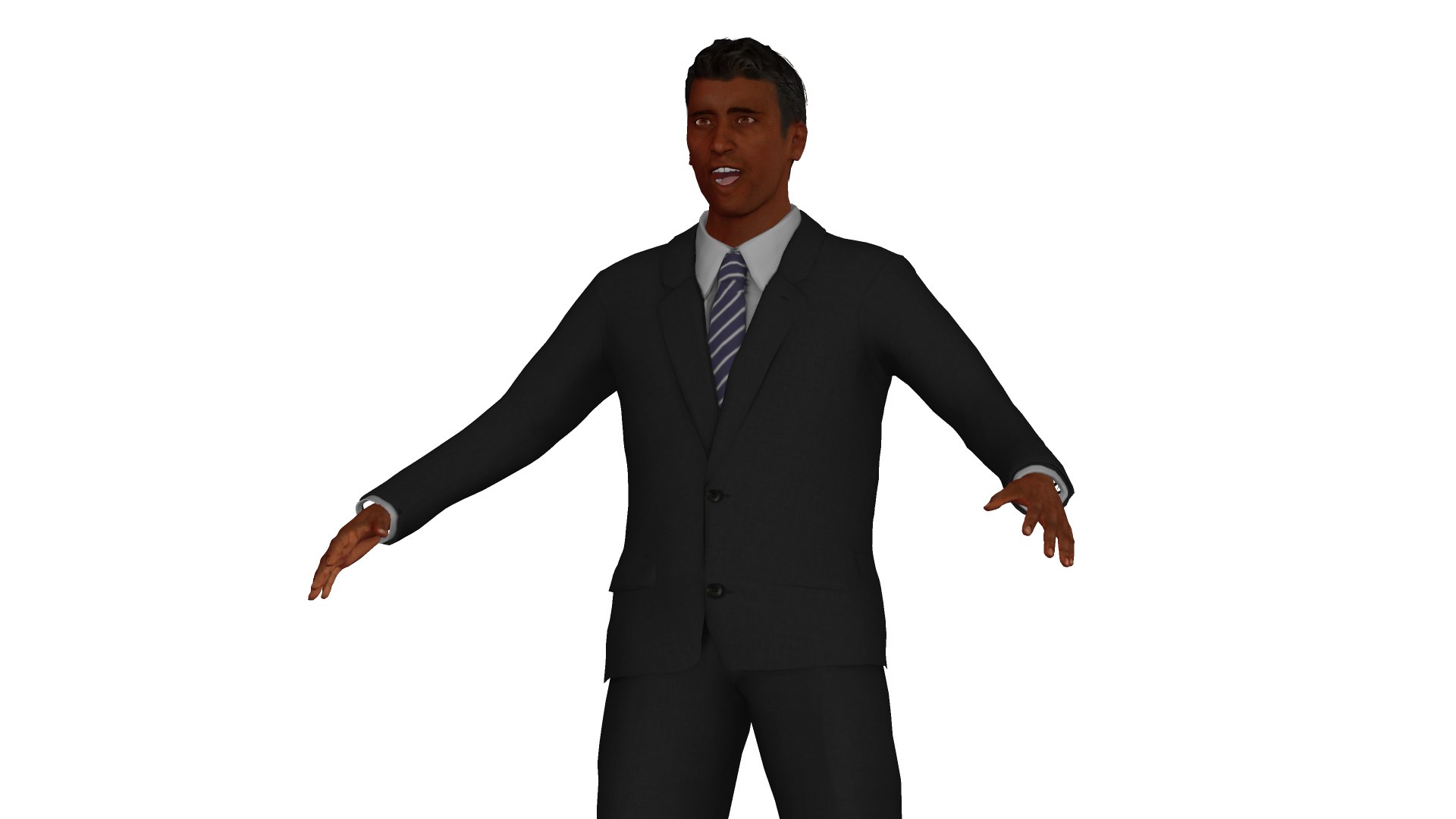 3D Man With Suit - TurboSquid 1866491