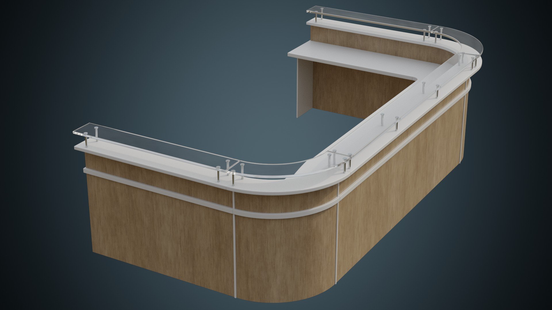 Reception Desk 2A 3D Model - TurboSquid 2182813