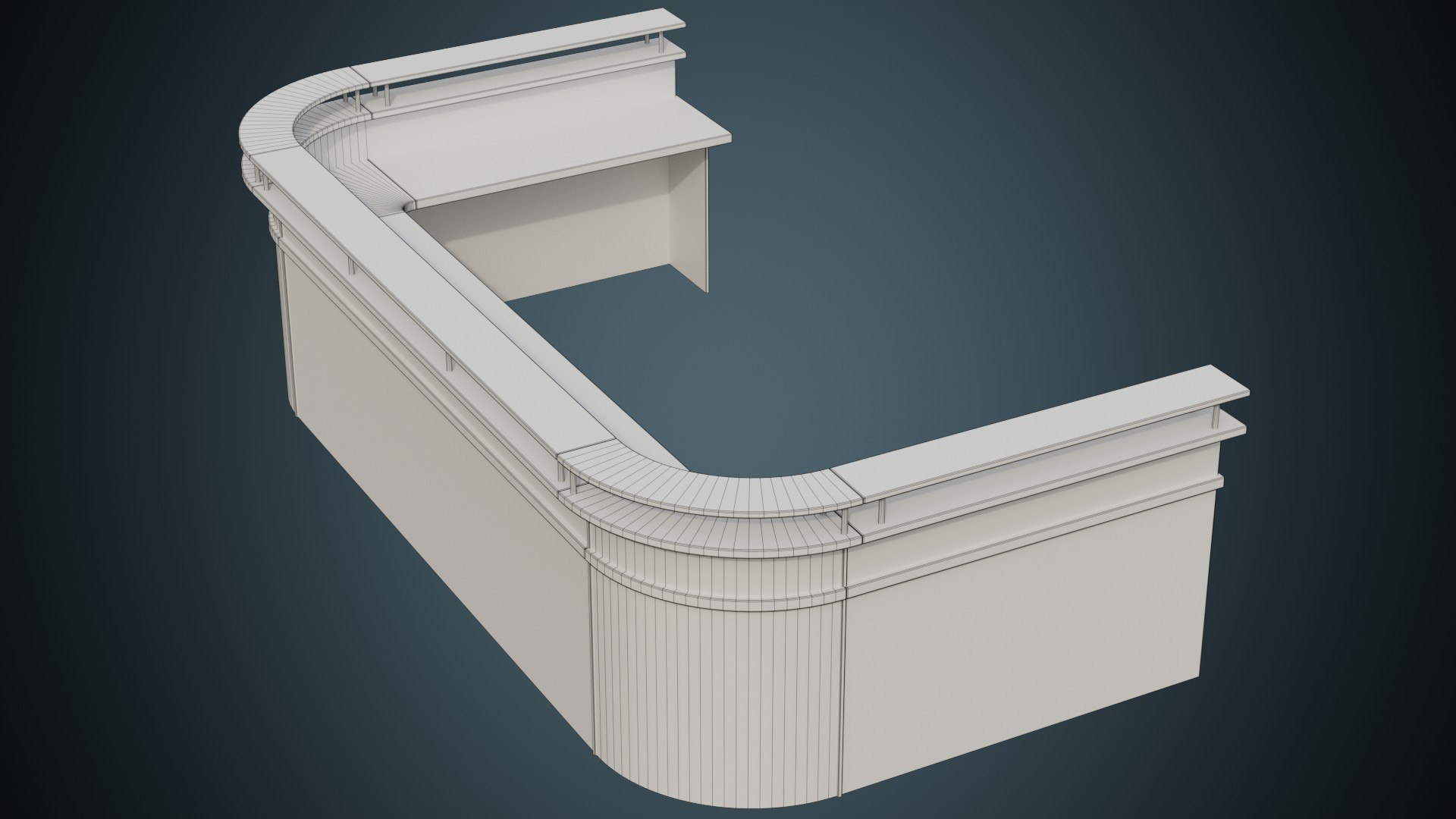 Reception Desk 2A 3D Model - TurboSquid 2182813