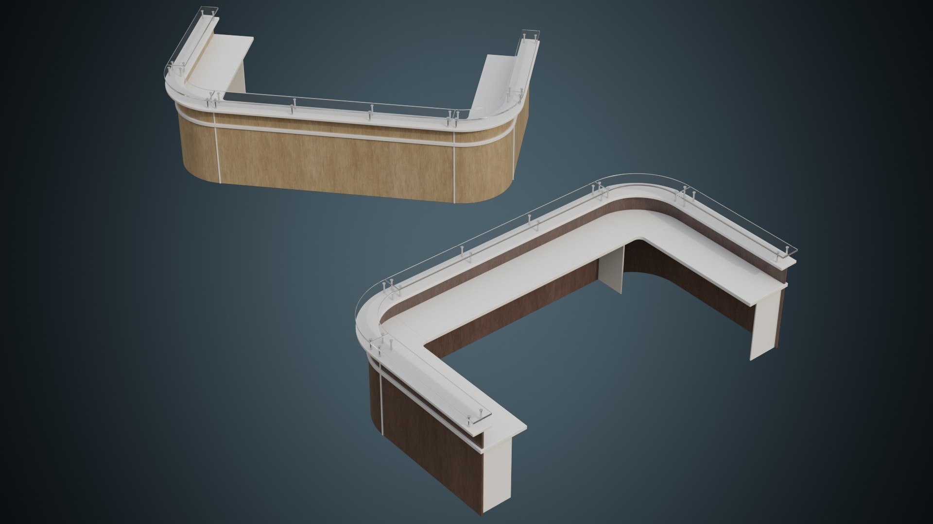 Reception Desk 2A 3D Model - TurboSquid 2182813