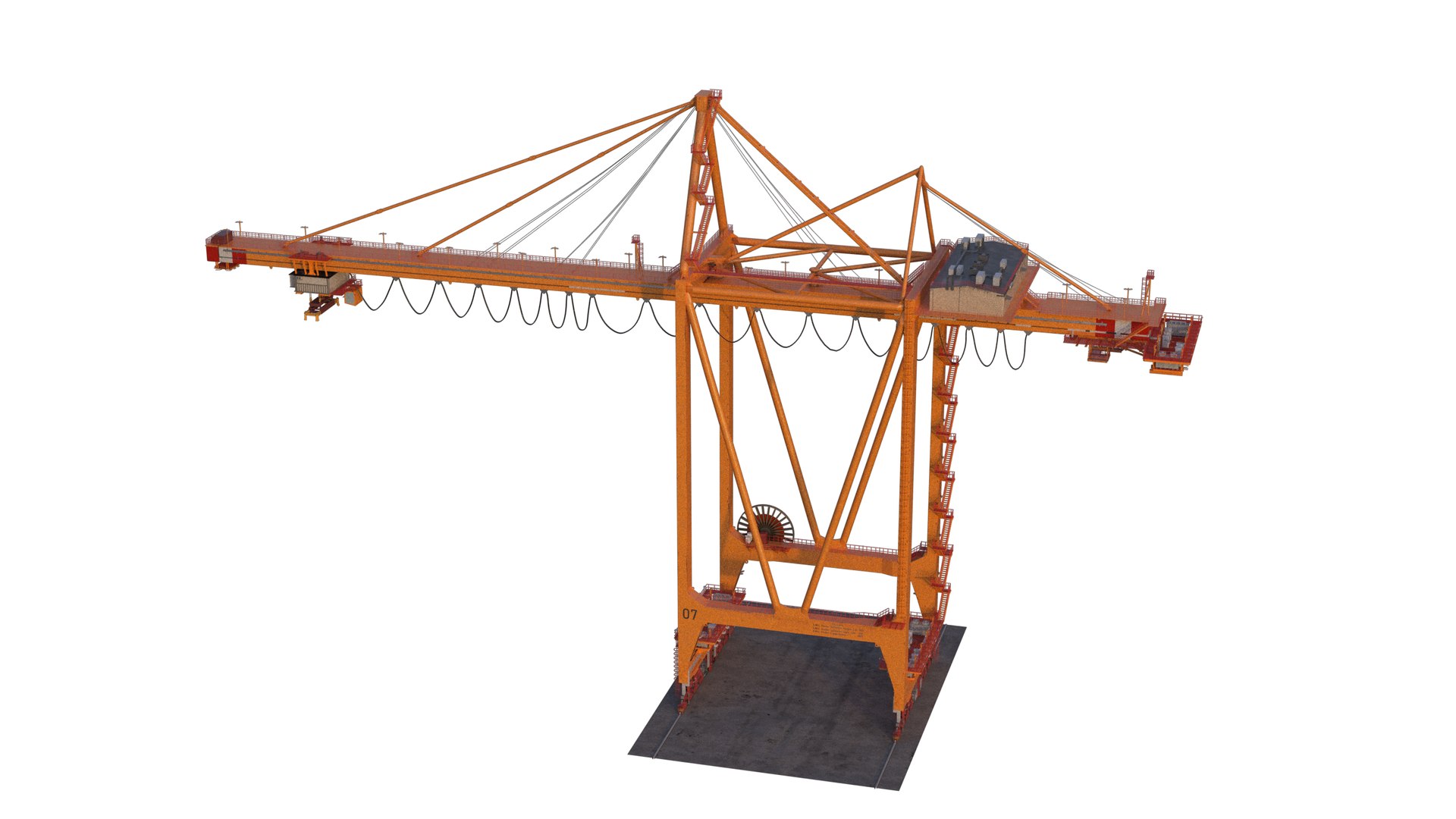 Harbour Ship To Shore Container STS Crane PBR 3D Model - TurboSquid 2337387
