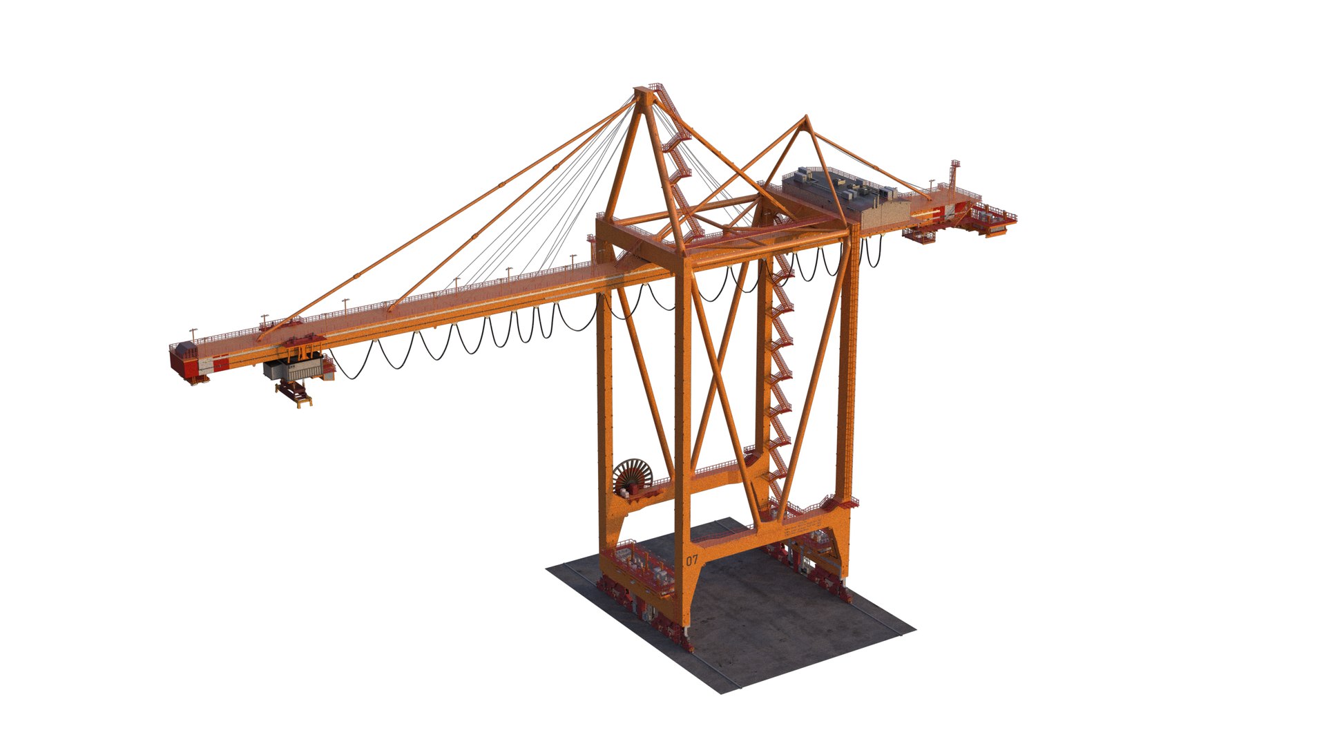 Harbour Ship To Shore Container STS Crane PBR 3D Model - TurboSquid 2337387