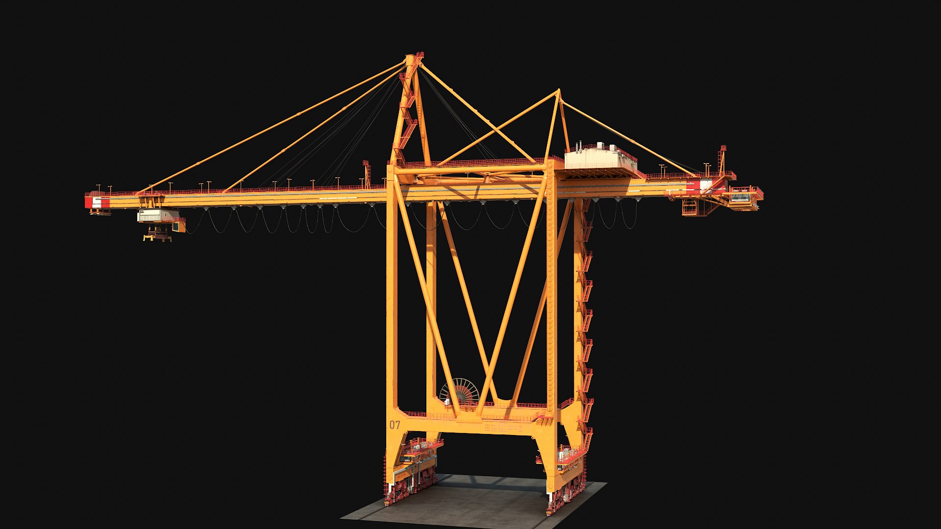 Harbour Ship To Shore Container STS Crane PBR 3D Model - TurboSquid 2337387