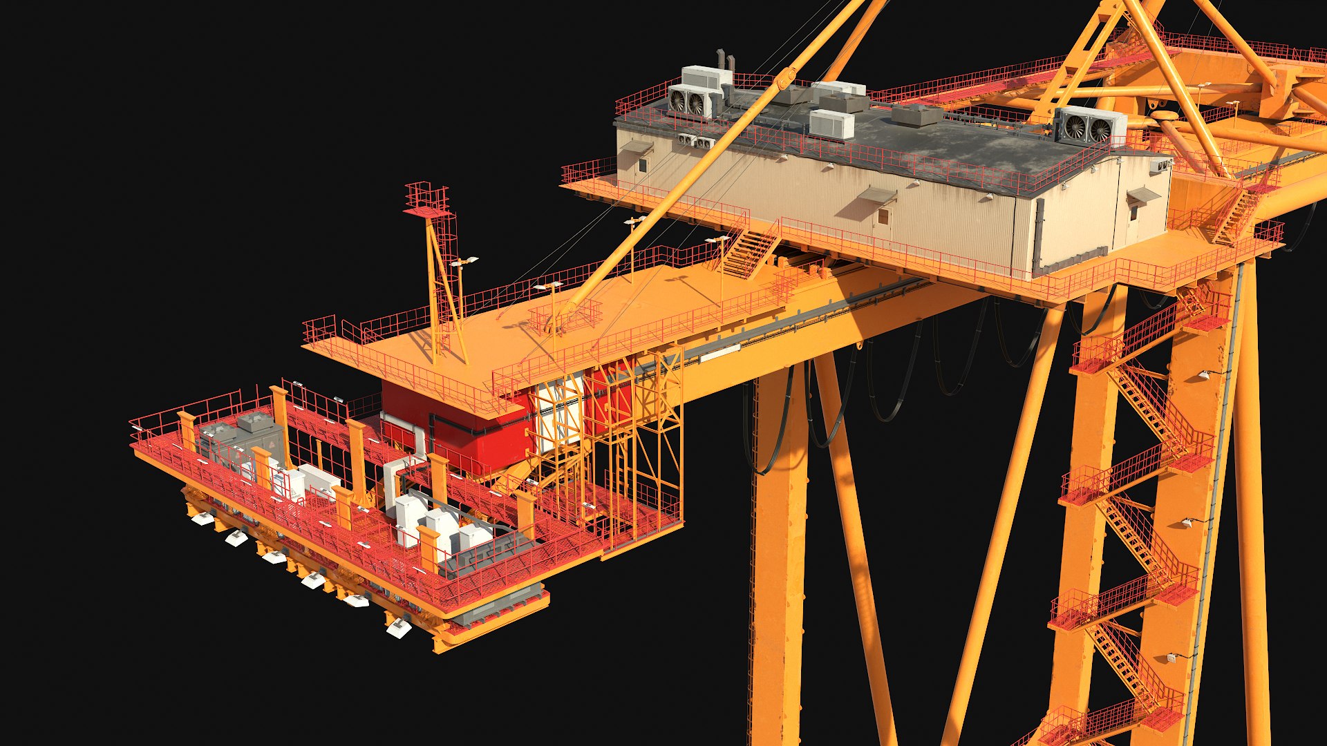 Harbour Ship To Shore Container STS Crane PBR 3D Model - TurboSquid 2337387