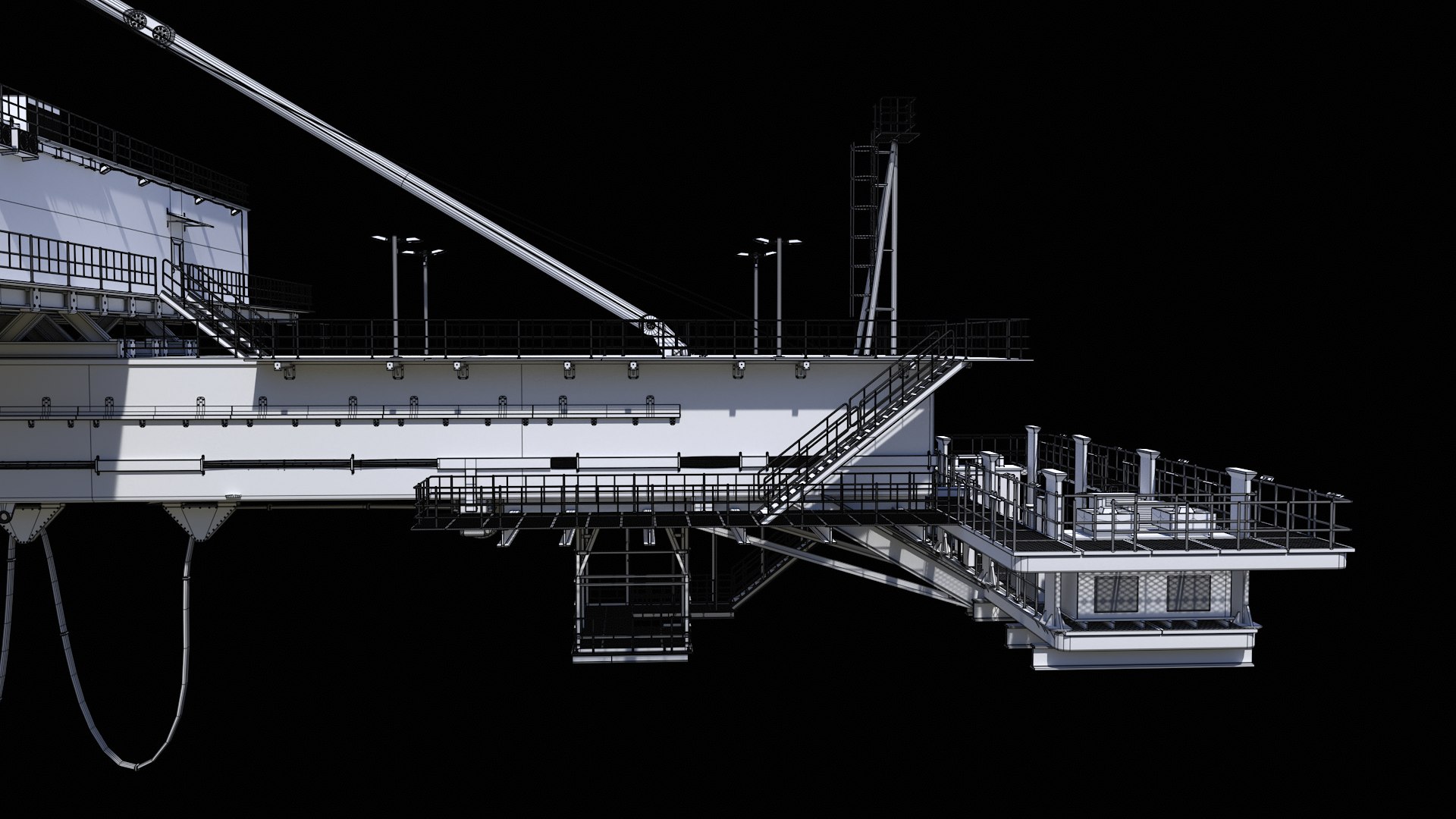 Harbour Ship To Shore Container STS Crane PBR 3D Model - TurboSquid 2337387