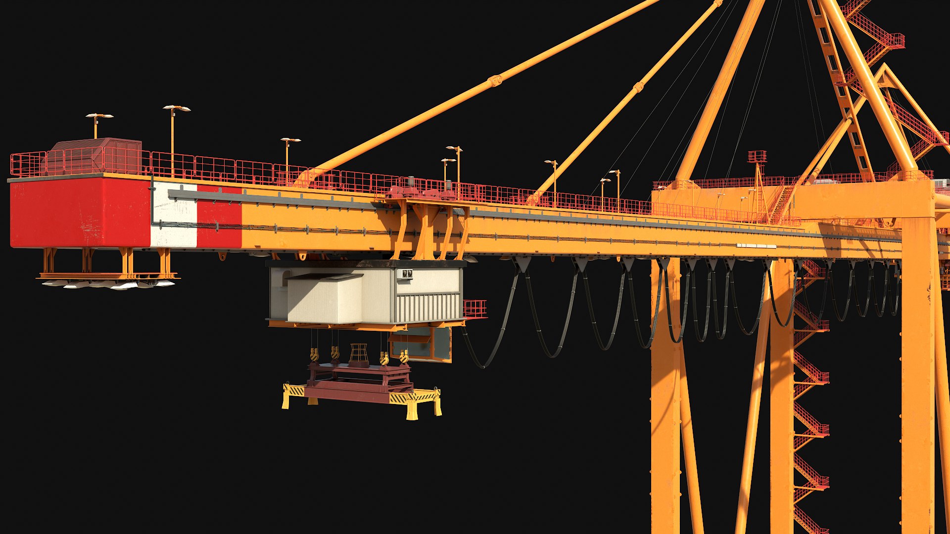 Harbour Ship To Shore Container STS Crane PBR 3D Model - TurboSquid 2337387