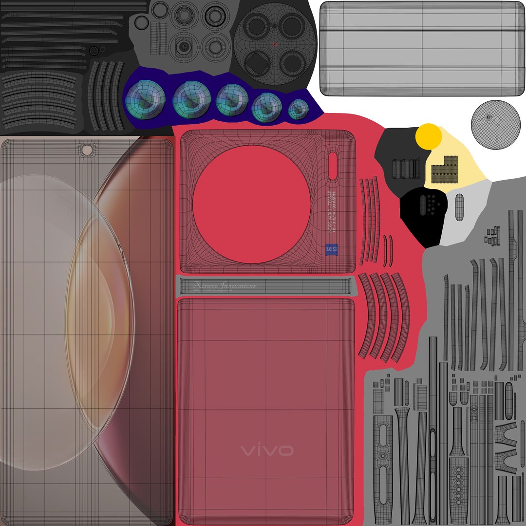 Vivo X90 Pro Plus Red Model - TurboSquid 2067003