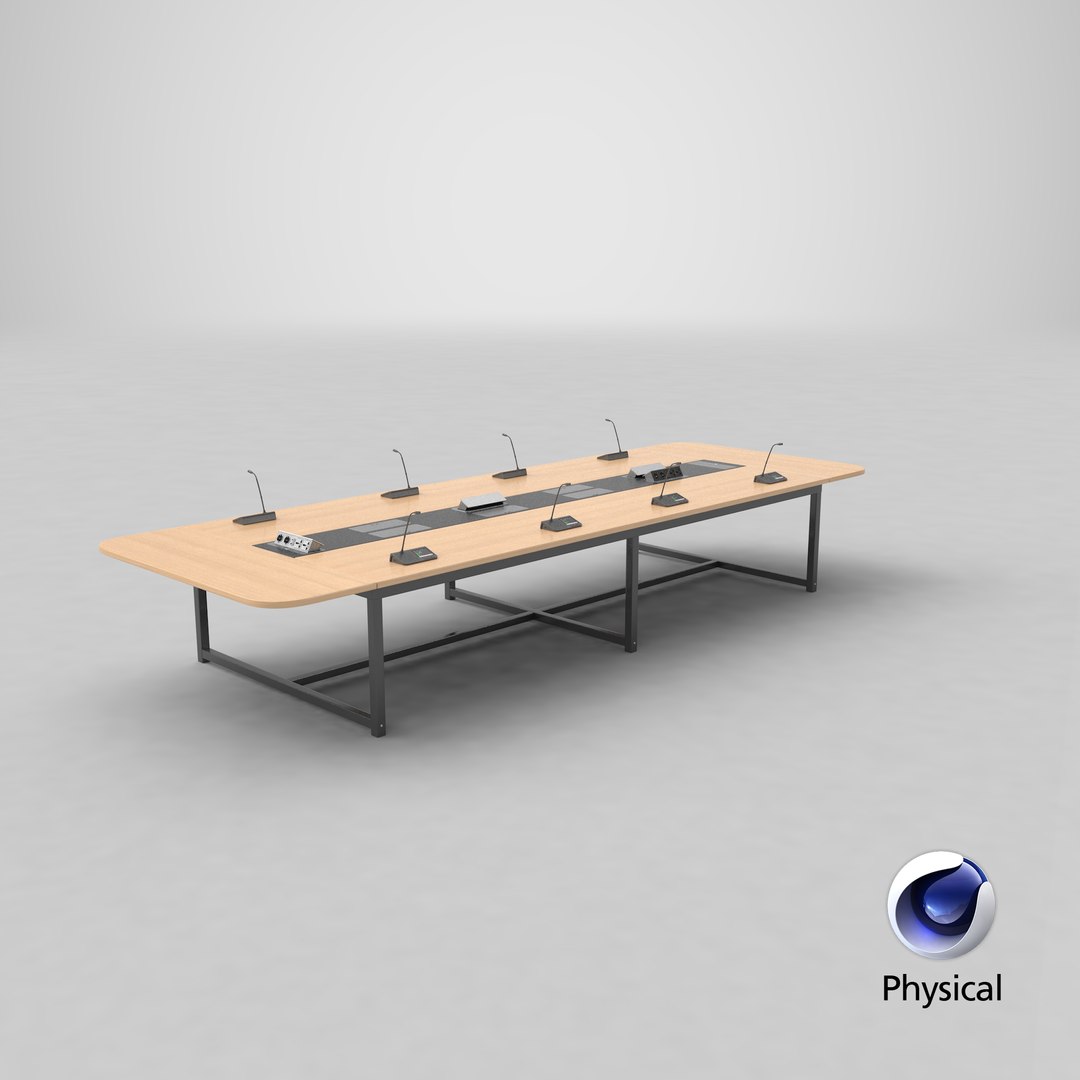 3D Model Detailed Conference Table - TurboSquid 1985854