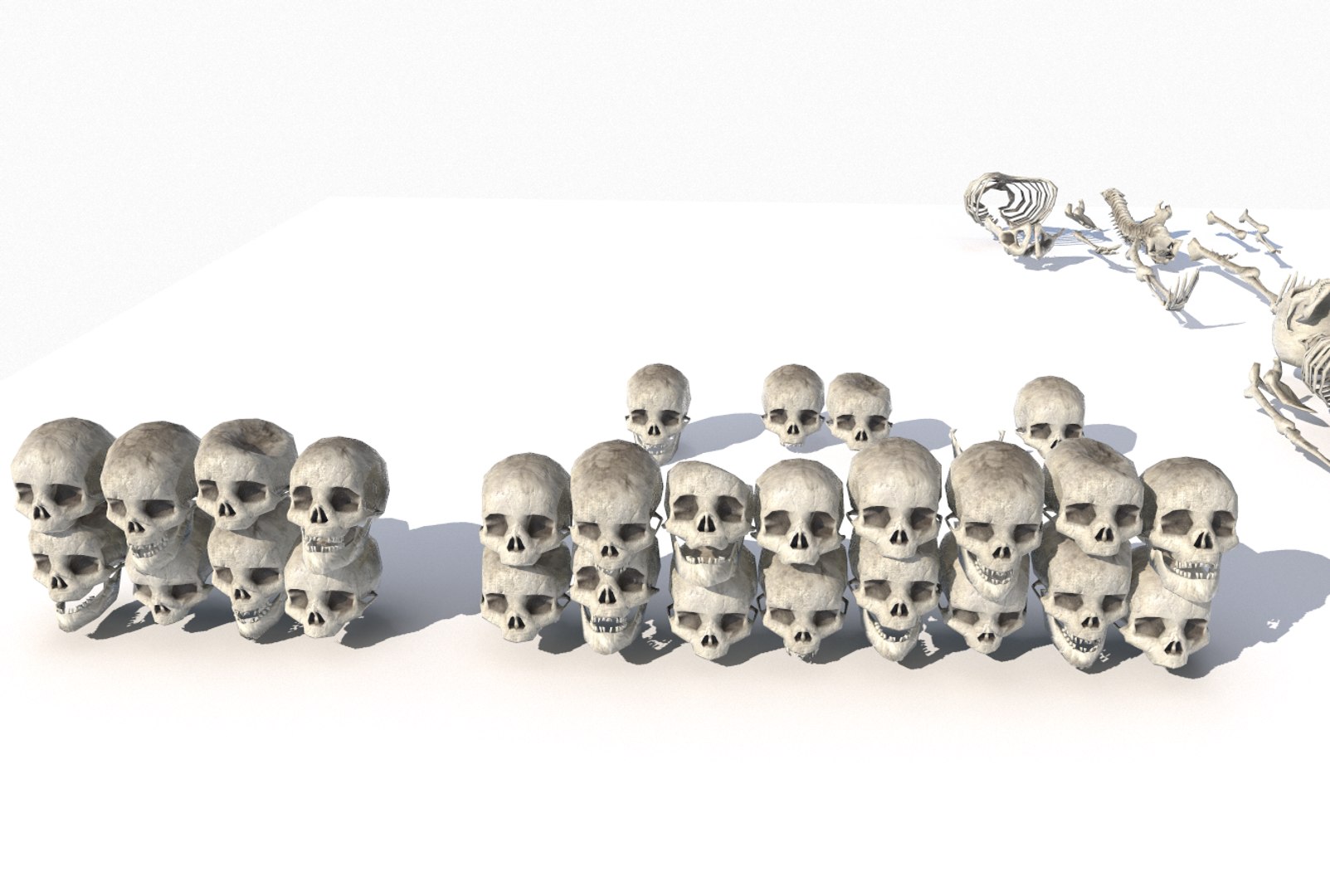 Pack Bones Skeletons Pbr 3D Model - TurboSquid 1420201