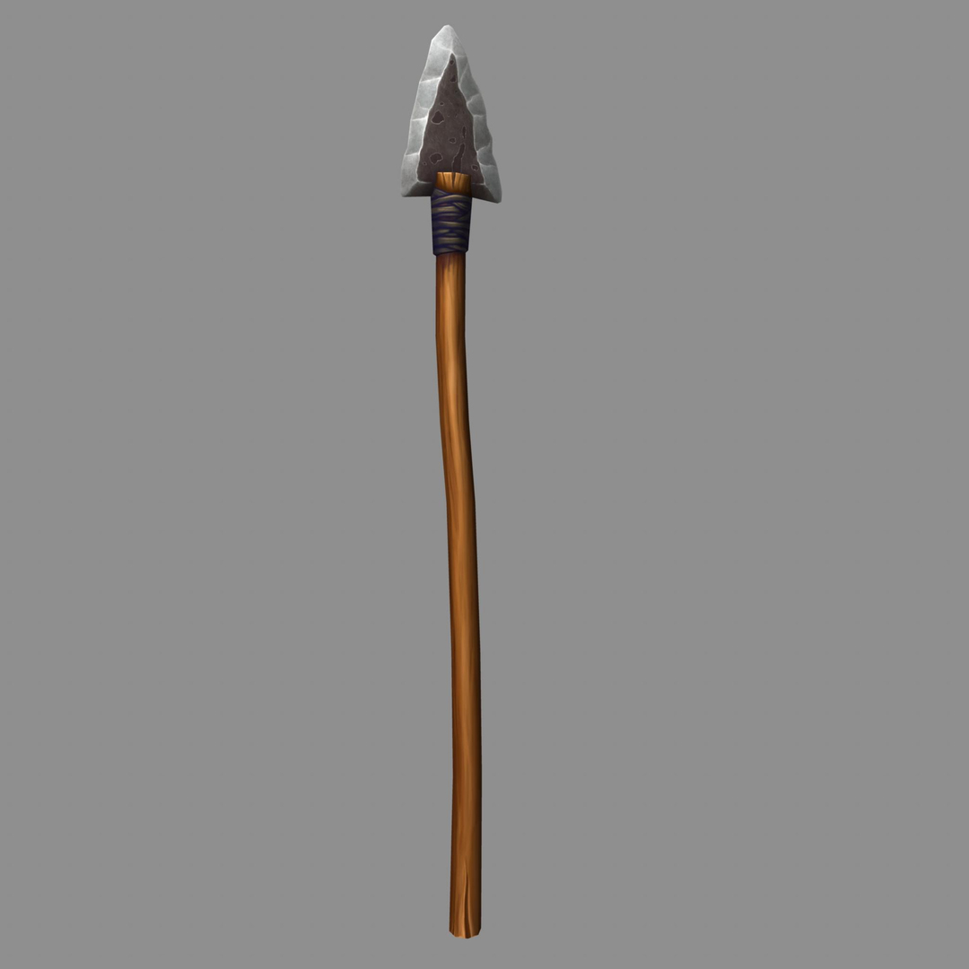 3d Model Stone Spear