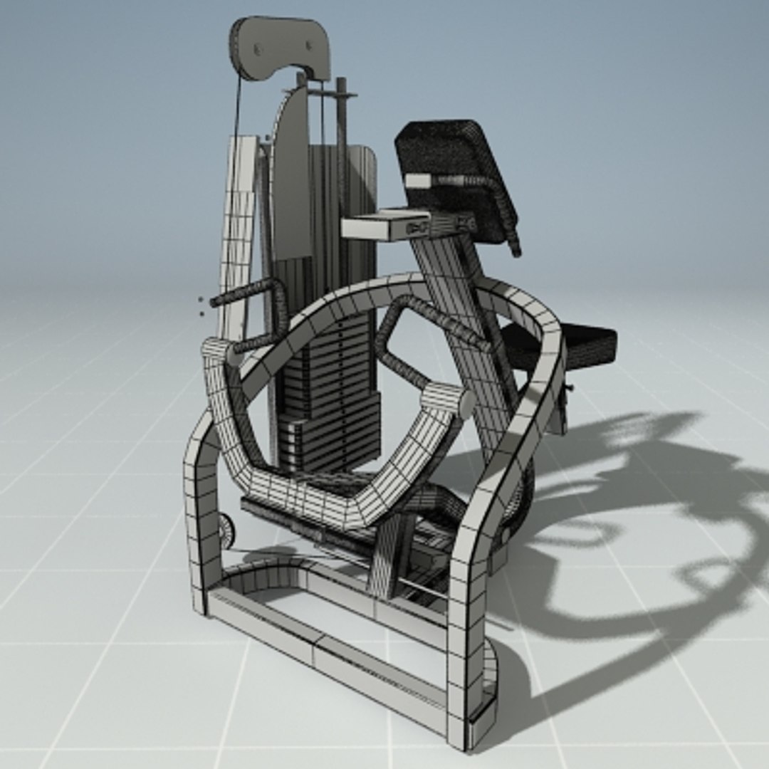 3ds Max Exercise Row Machine Precor