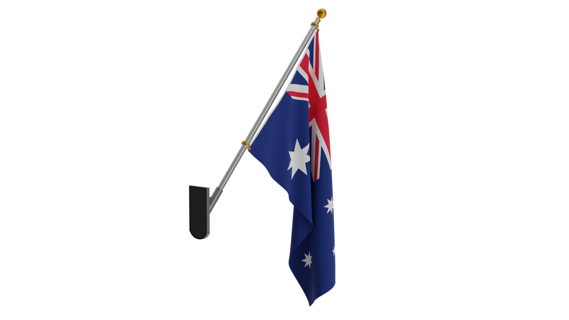 Wall Flag Australia 3D Model - TurboSquid 2207320