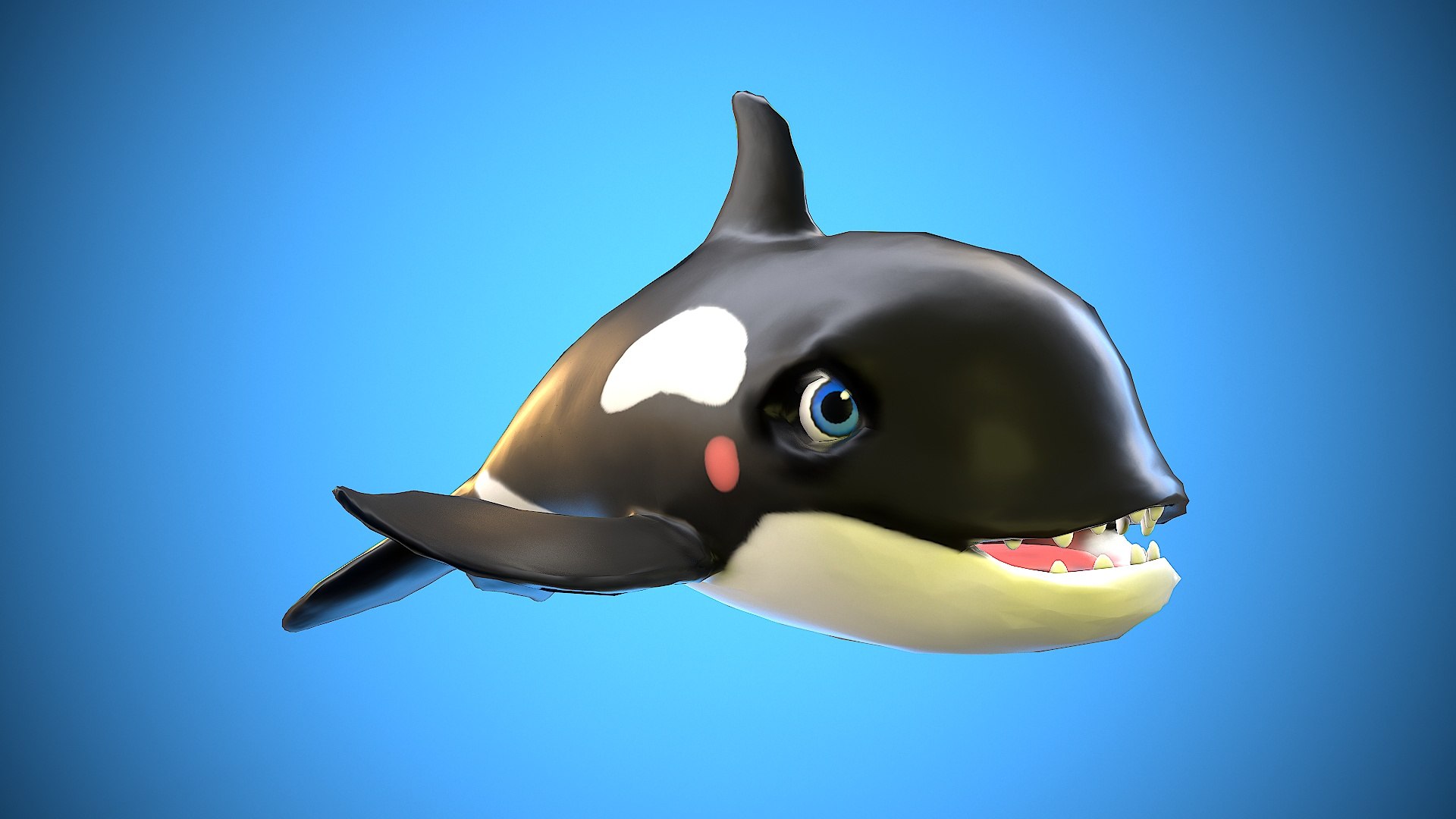 3D Cartoon Orca - TurboSquid 2259649
