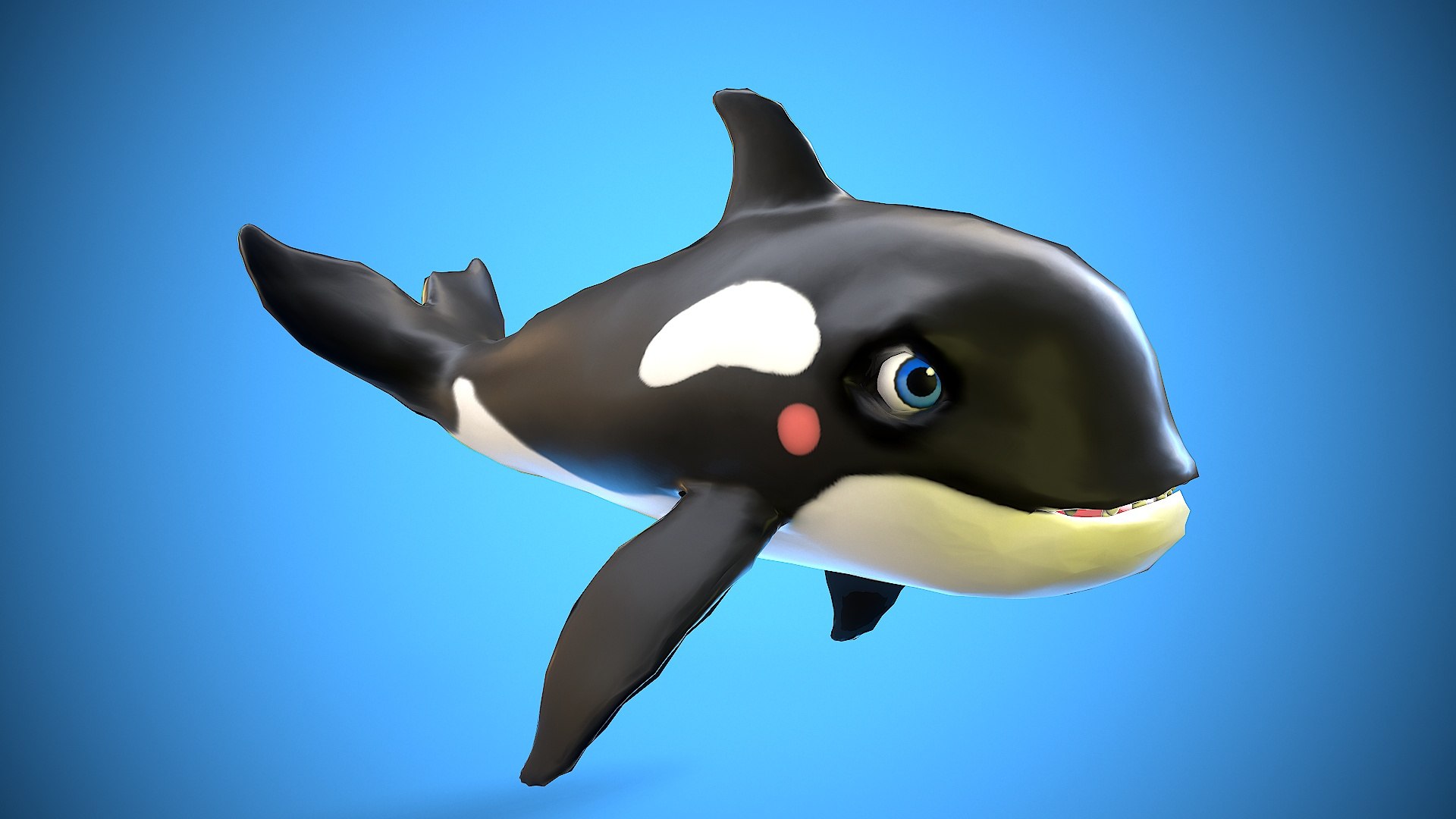3D Cartoon Orca - TurboSquid 2259649