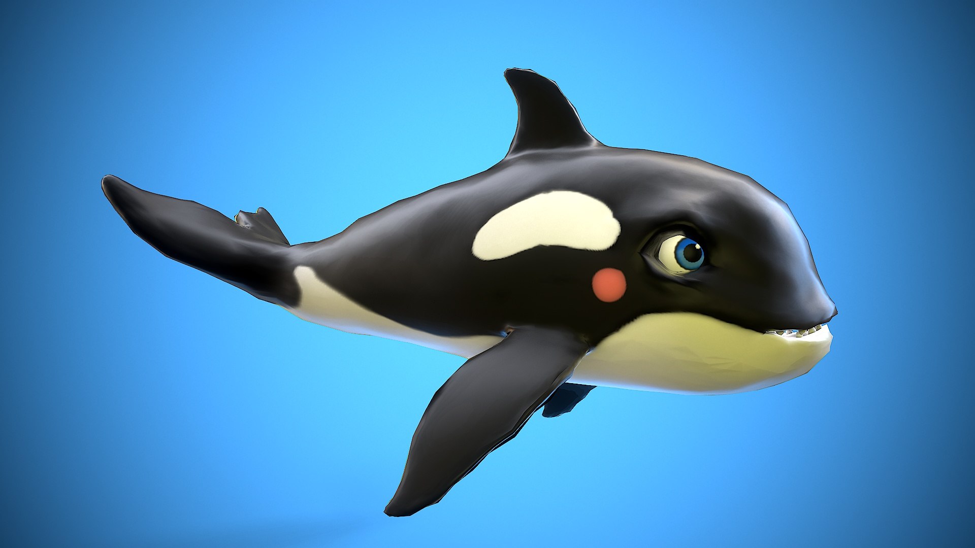3D Cartoon Orca - TurboSquid 2259649