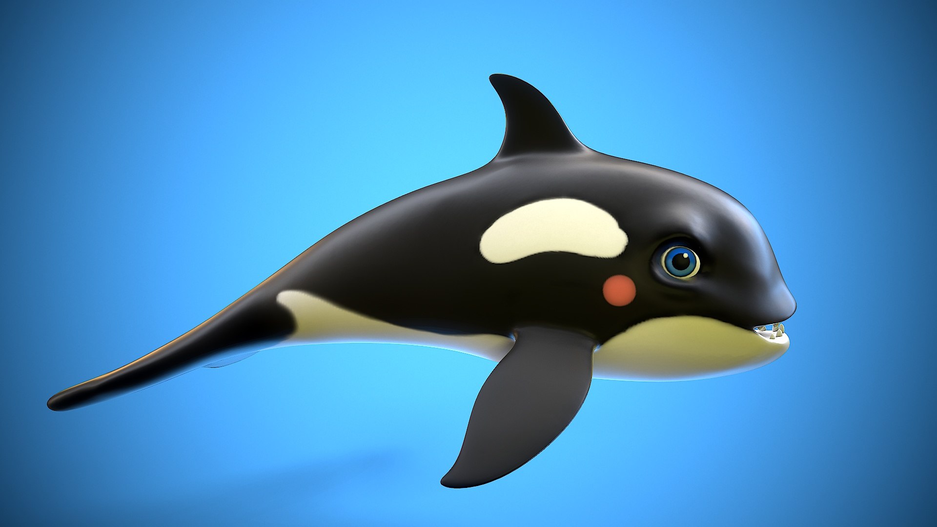 3D Cartoon Orca - TurboSquid 2259649