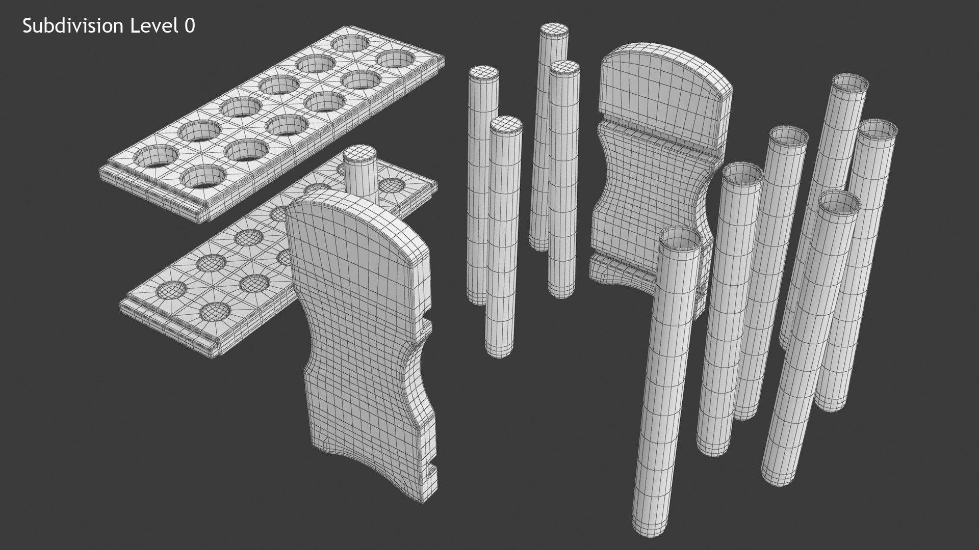 3D Test Tube Rack Model - TurboSquid 1542478