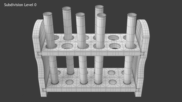 3D test tube rack model - TurboSquid 1542478