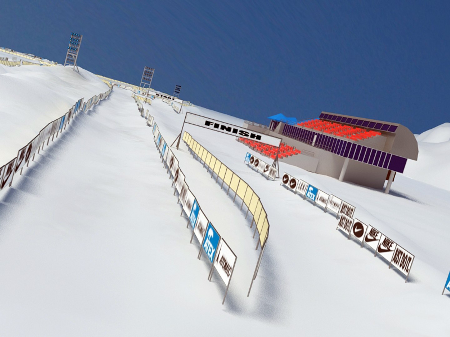 Biathlon Track - 1000m 3d Model