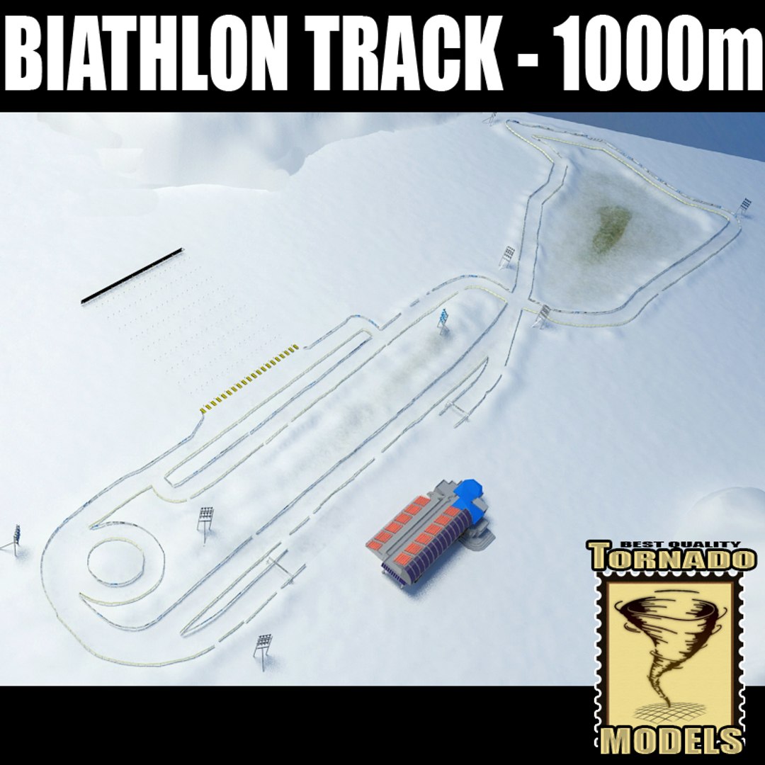 Biathlon Track - 1000m 3d Model