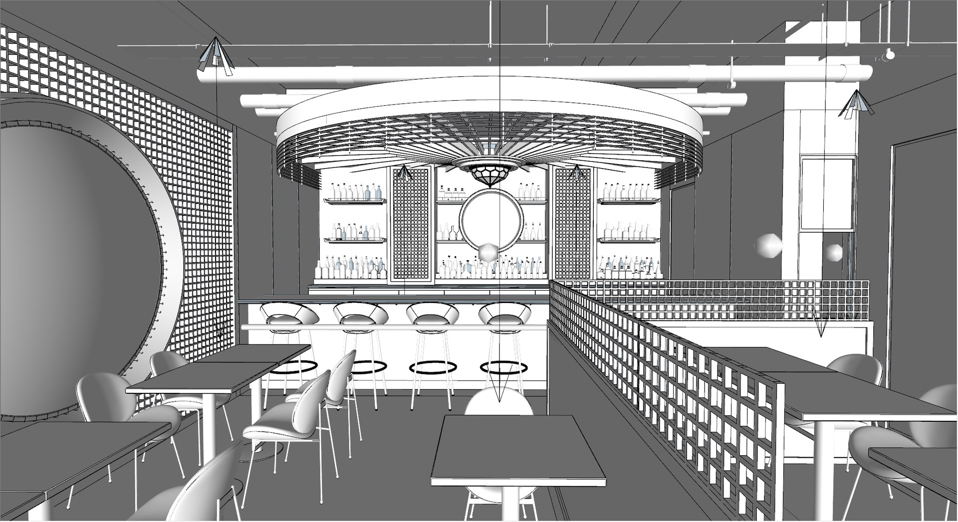 Bar Design Model - TurboSquid 1899716