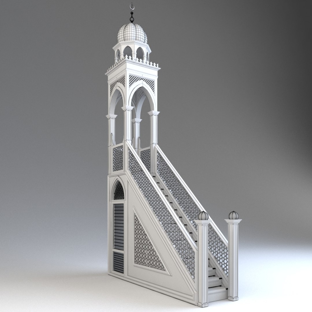 Islamic Platform Menbar Rostrum 3D Model - TurboSquid 1169498