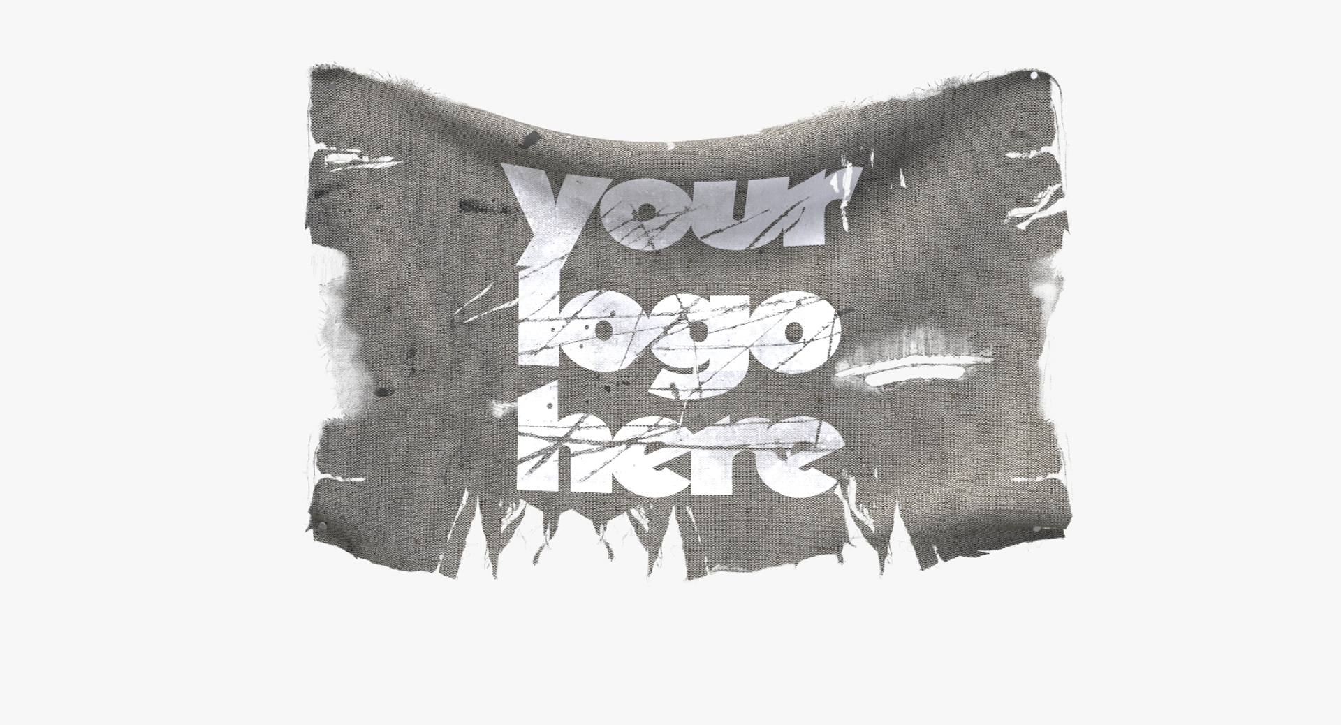 Torn Ripped Banner Flag Model - TurboSquid 1422454