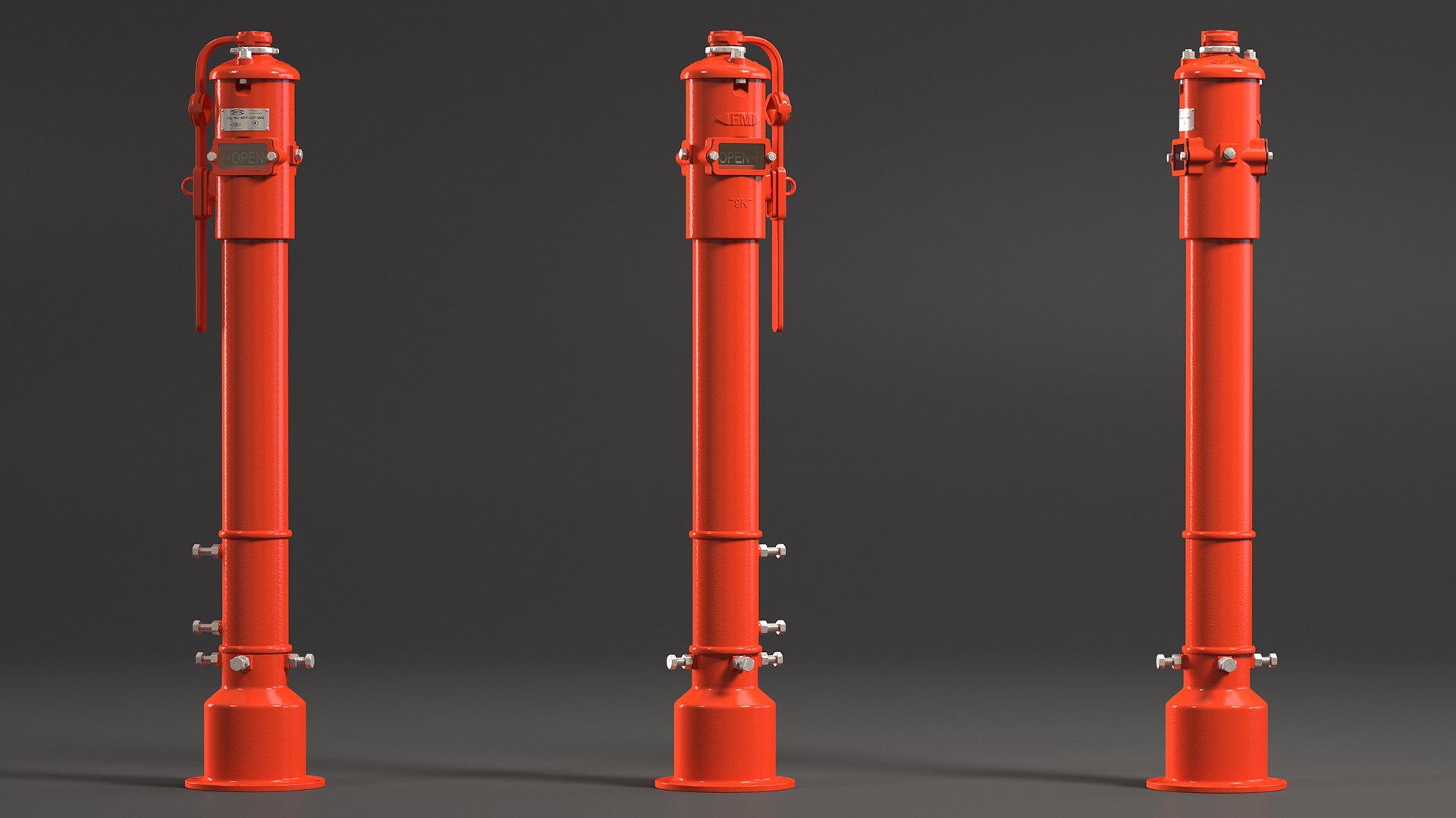 Fire Protection Underground Indicator Post 3D Model - TurboSquid 1993566