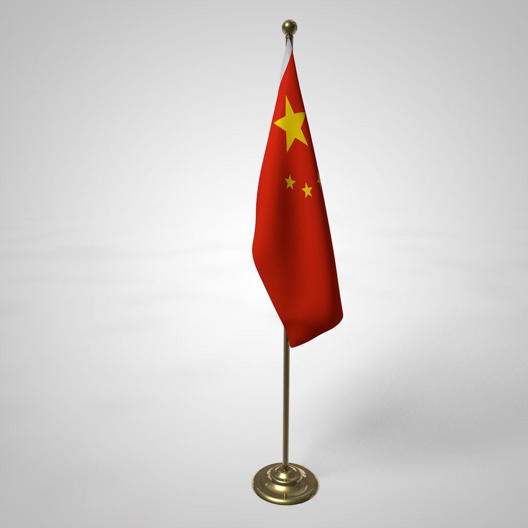 3D Chinese Flag Pole - TurboSquid 1375938