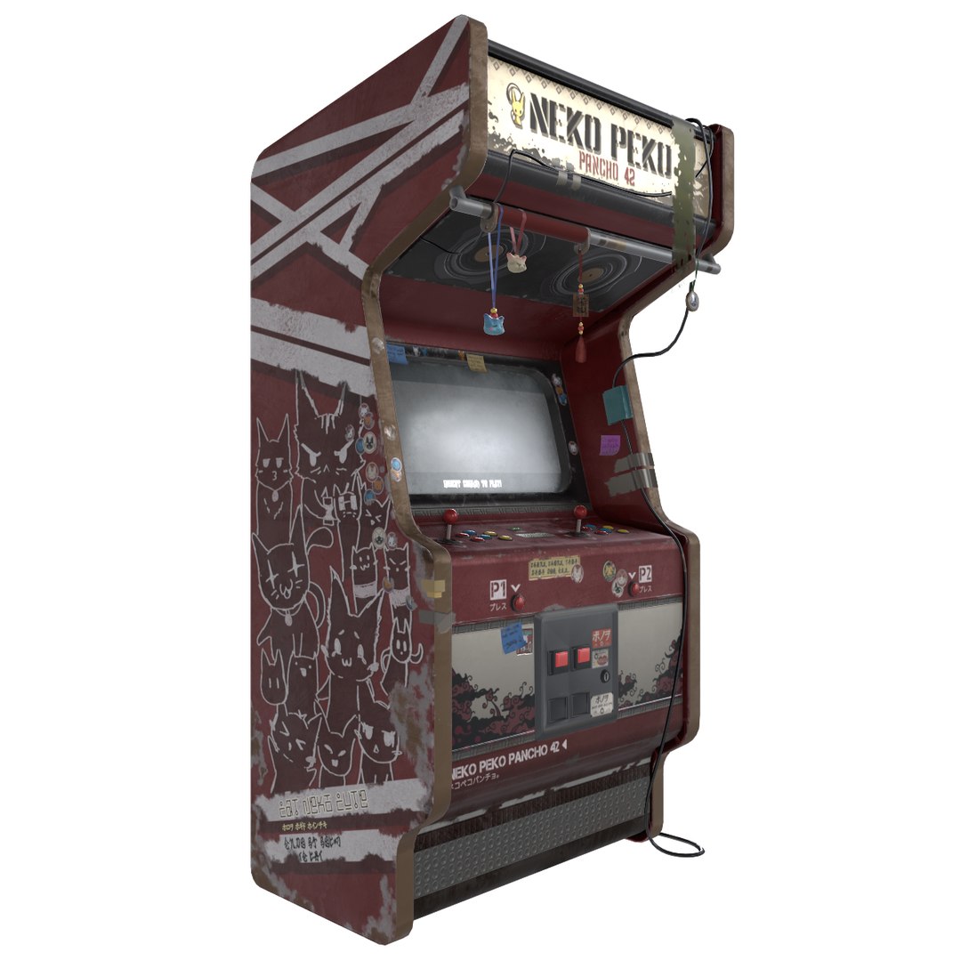 Cat Themed Arcade Machine 3D Model - TurboSquid 2262657