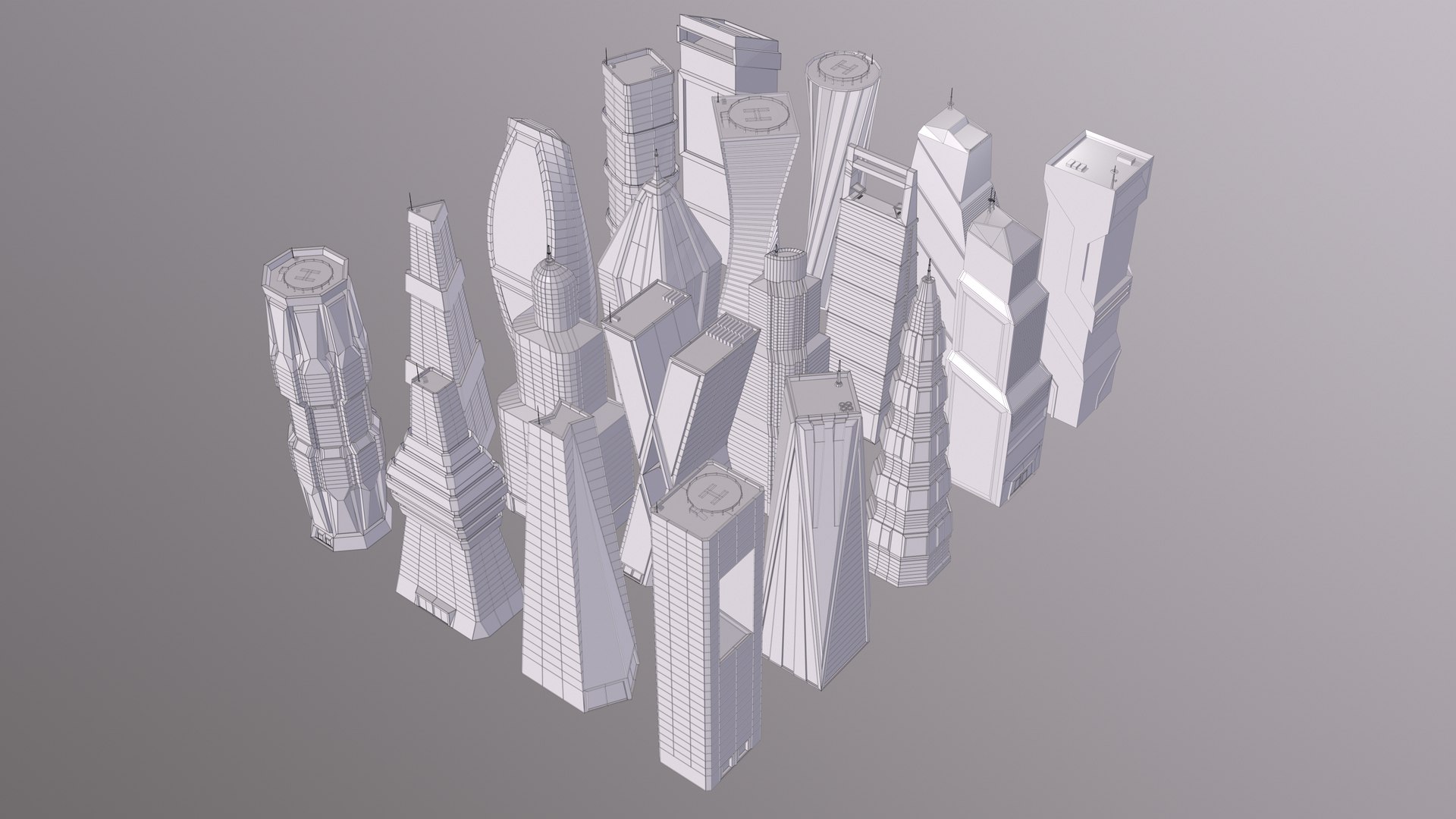 3D Building Kit - TurboSquid 1812257