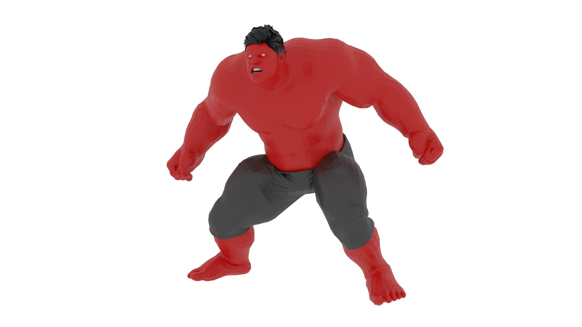 Red Hulk 3D Model - TurboSquid 2285375