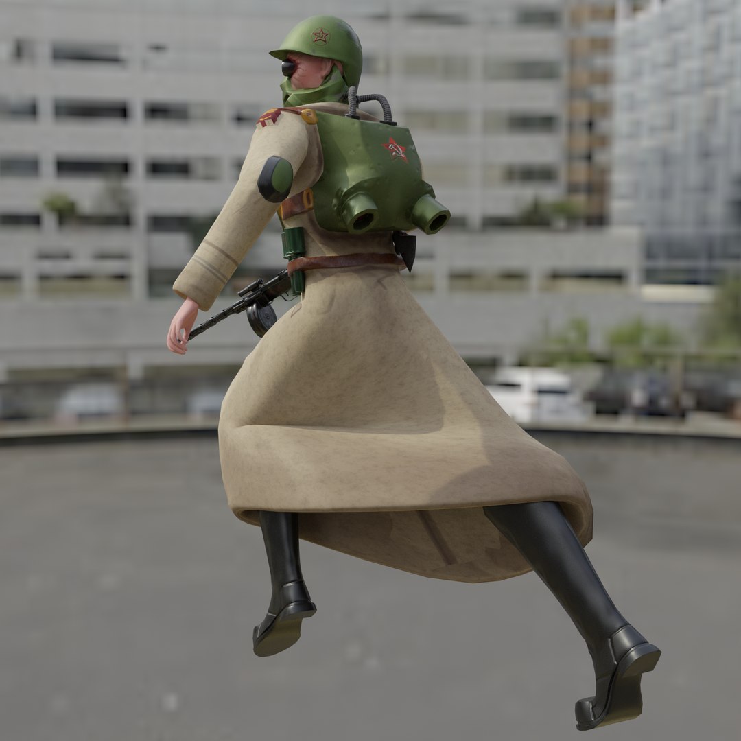 Infantry Of The USSR With PPSH 2060 3D Model - TurboSquid 1858917