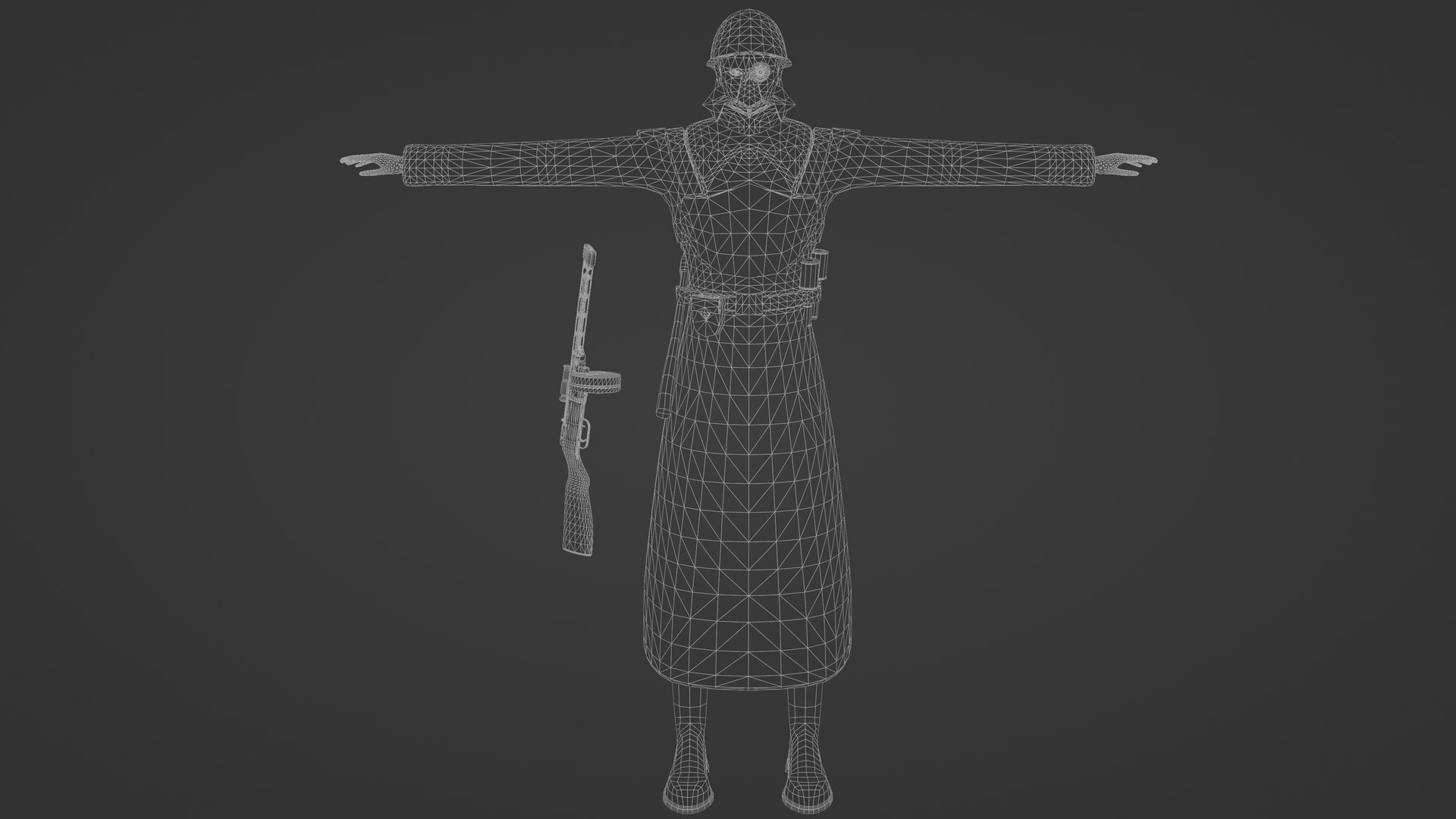 Infantry Of The USSR With PPSH 2060 3D Model - TurboSquid 1858917