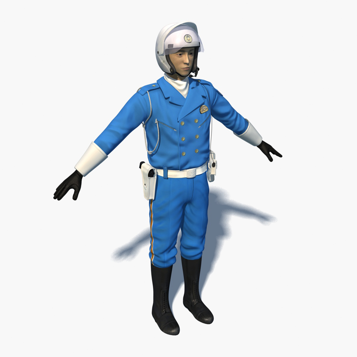 3D japanese traffic police 0003 model - TurboSquid 1623947