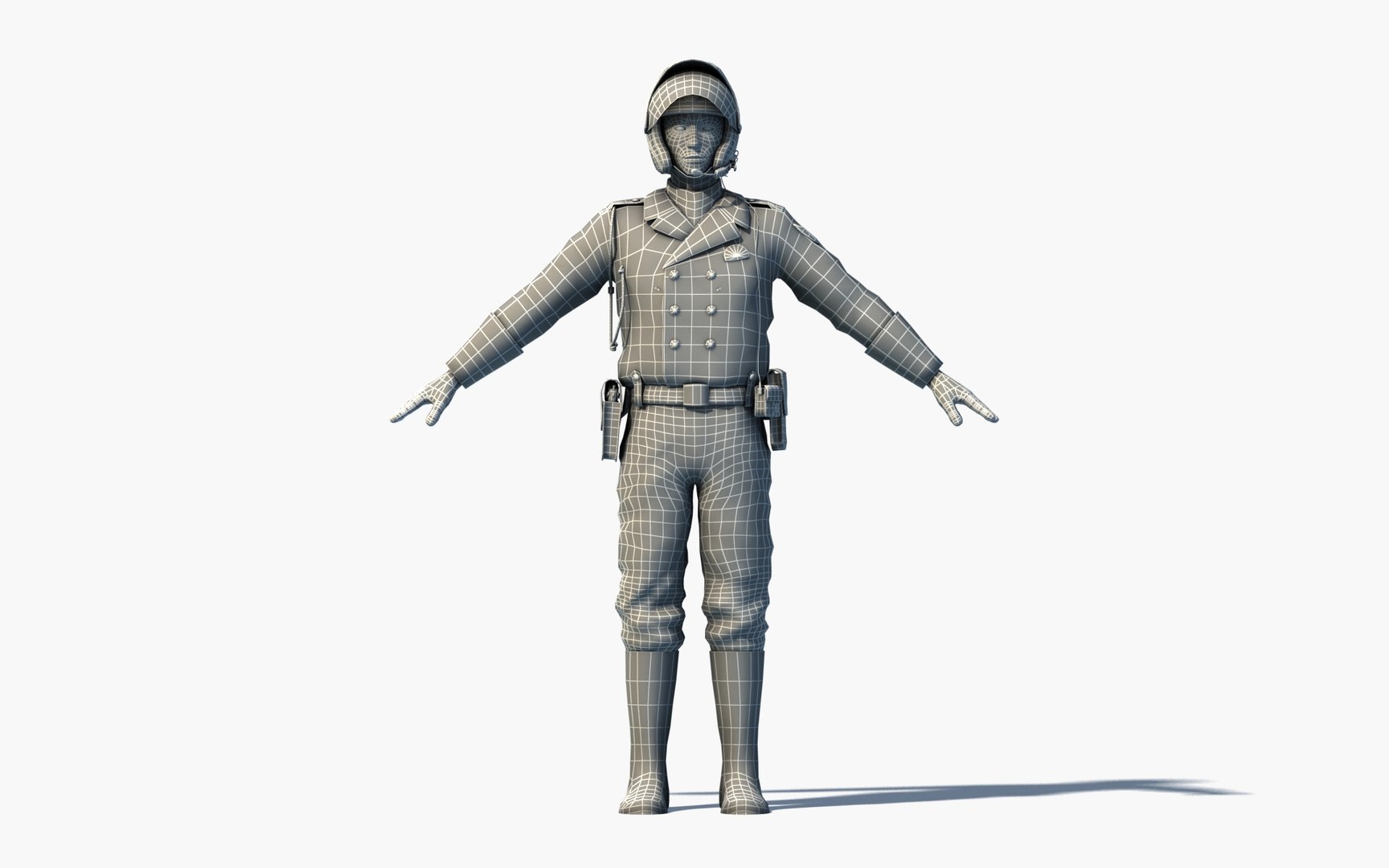 3D japanese traffic police 0003 model - TurboSquid 1623947