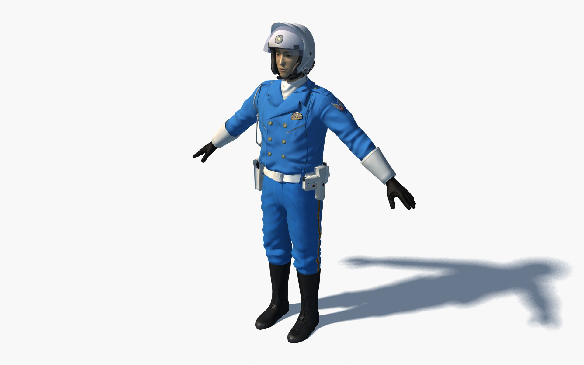 3D japanese traffic police 0003 model - TurboSquid 1623947