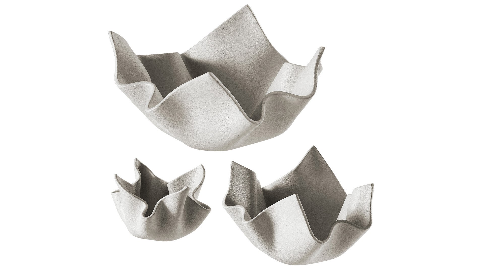 3D Decorative Ceramic Relief Folded Vases - TurboSquid 2253595