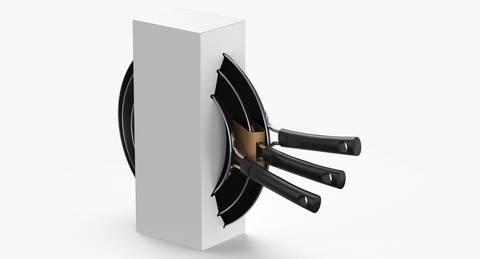 3D Cook Pans Type 01 Pack Blue Blank And Generic Label - TurboSquid 2154356