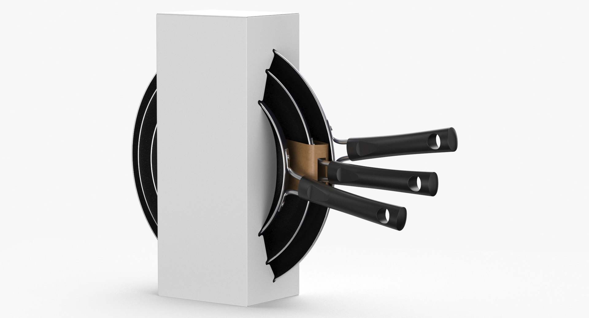 3D Cook Pans Type 01 Pack Blue Blank And Generic Label - TurboSquid 2154356