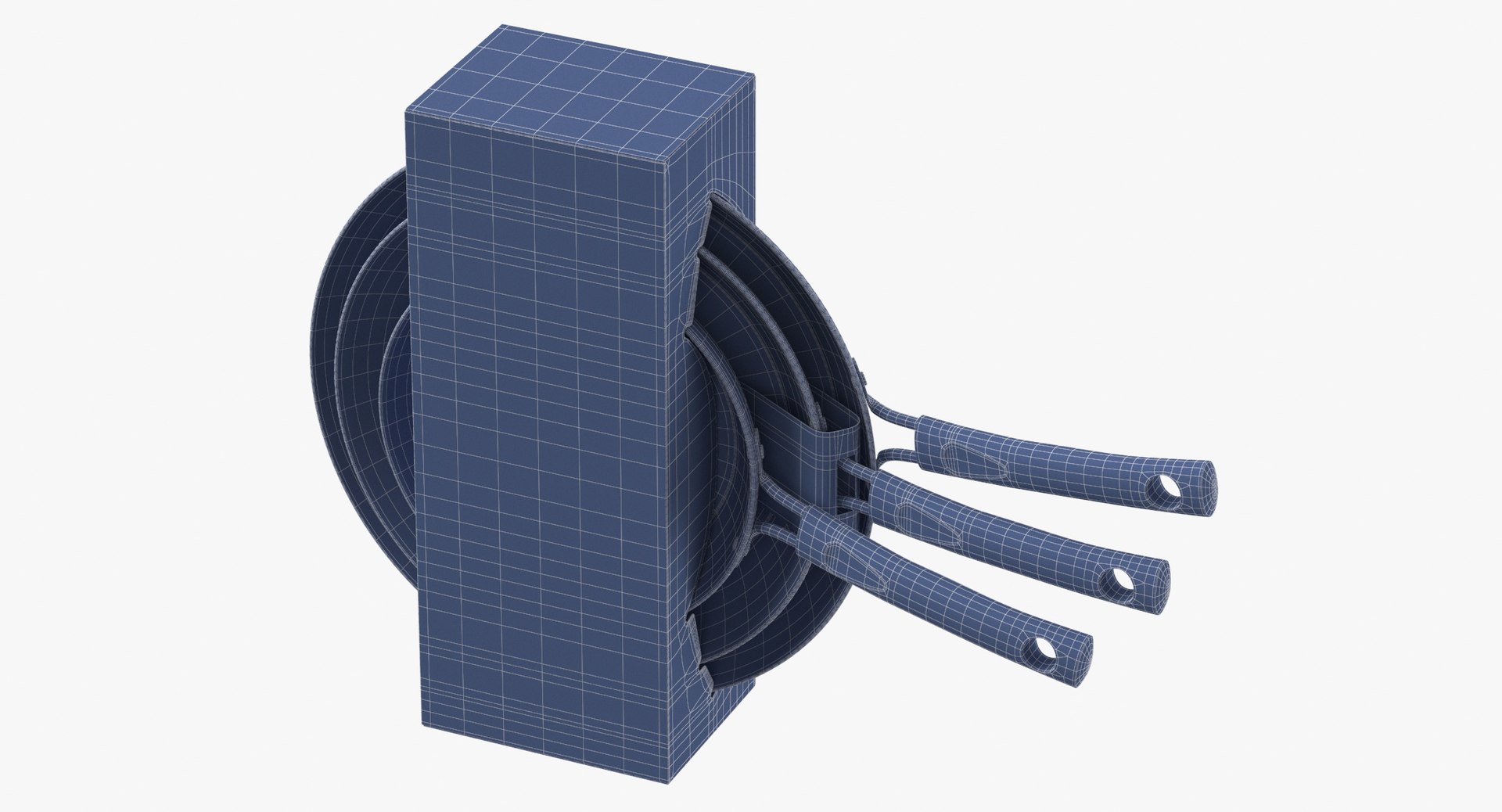 3D Cook Pans Type 01 Pack Blue Blank And Generic Label - TurboSquid 2154356